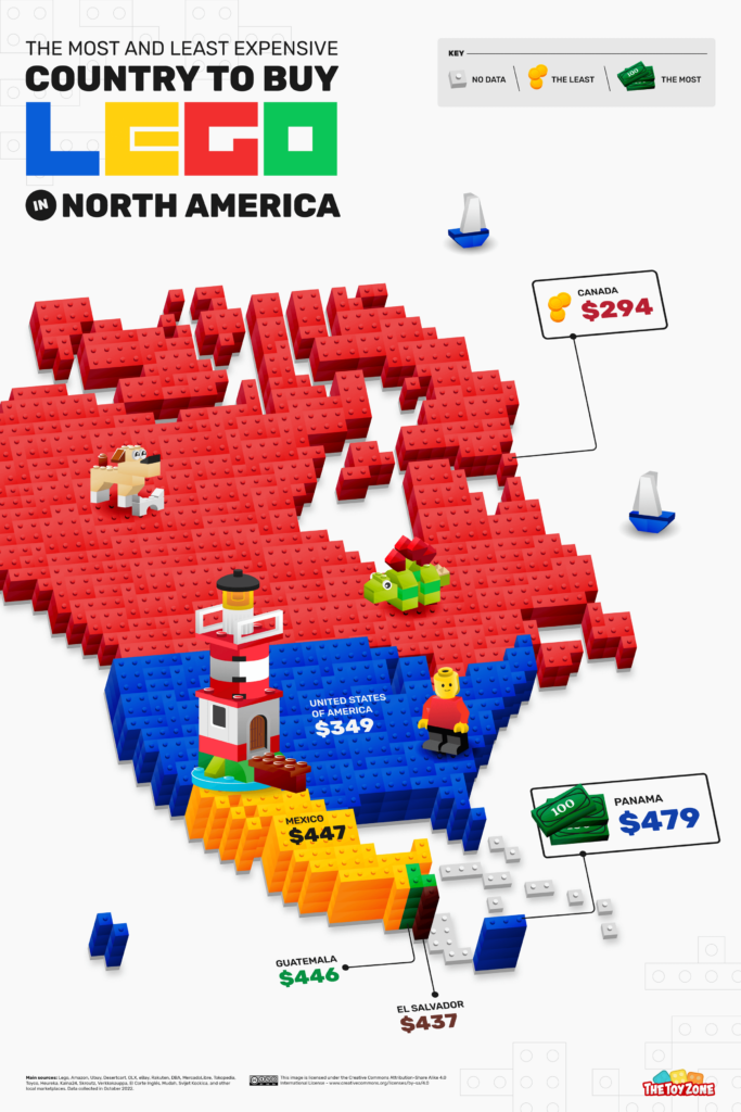The Countries that Pay the Most and Least for LEGO