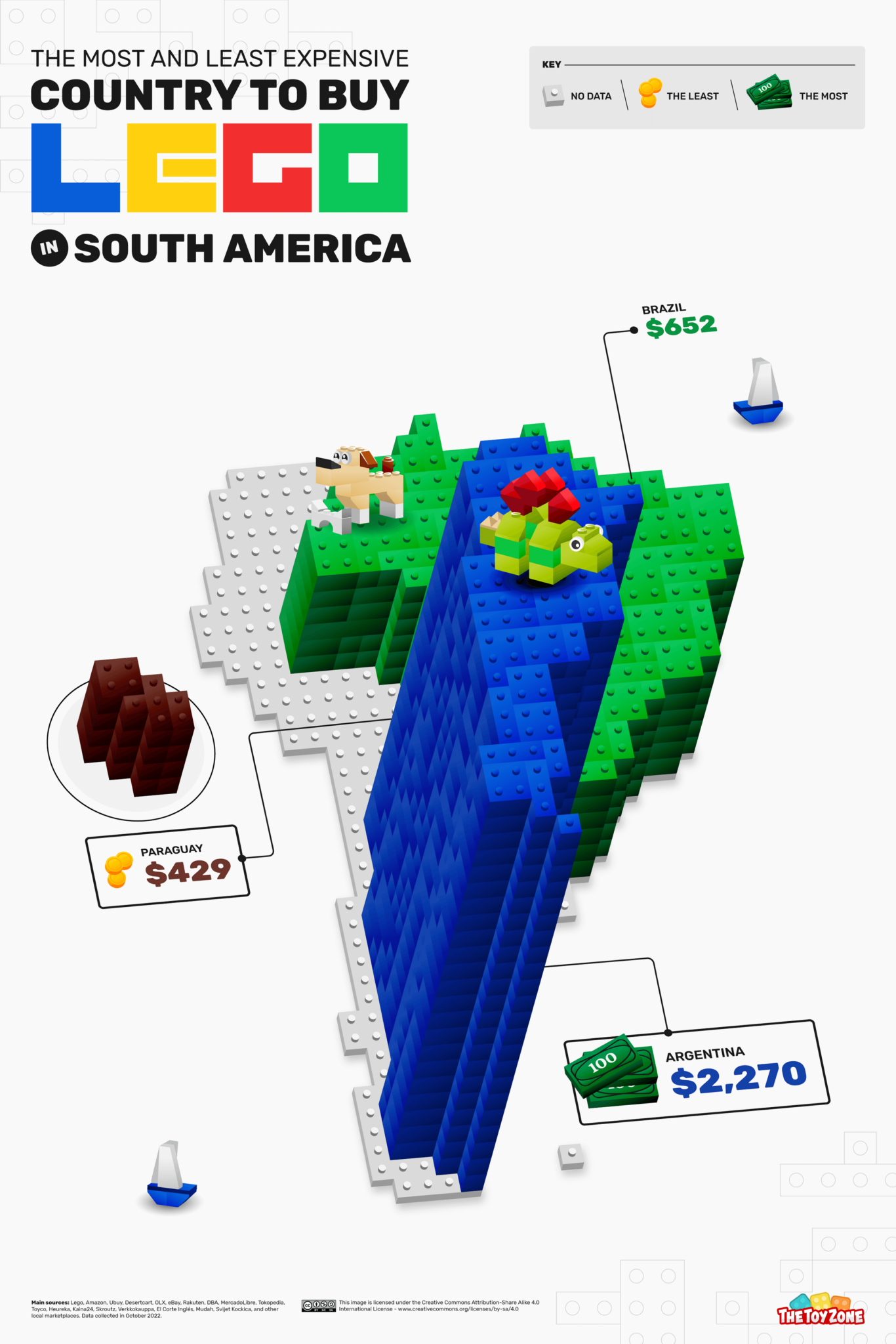 The Countries that Pay the Most and Least for LEGO
