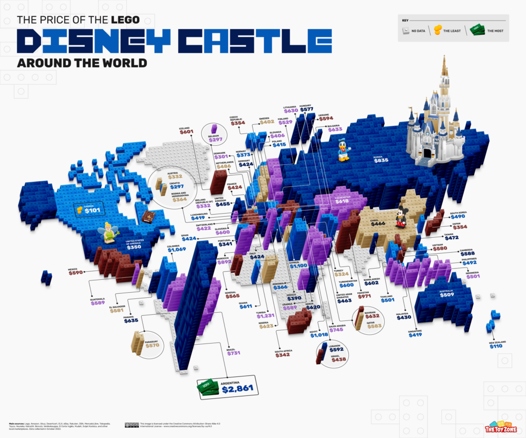 The Countries that Pay the Most and Least for LEGO