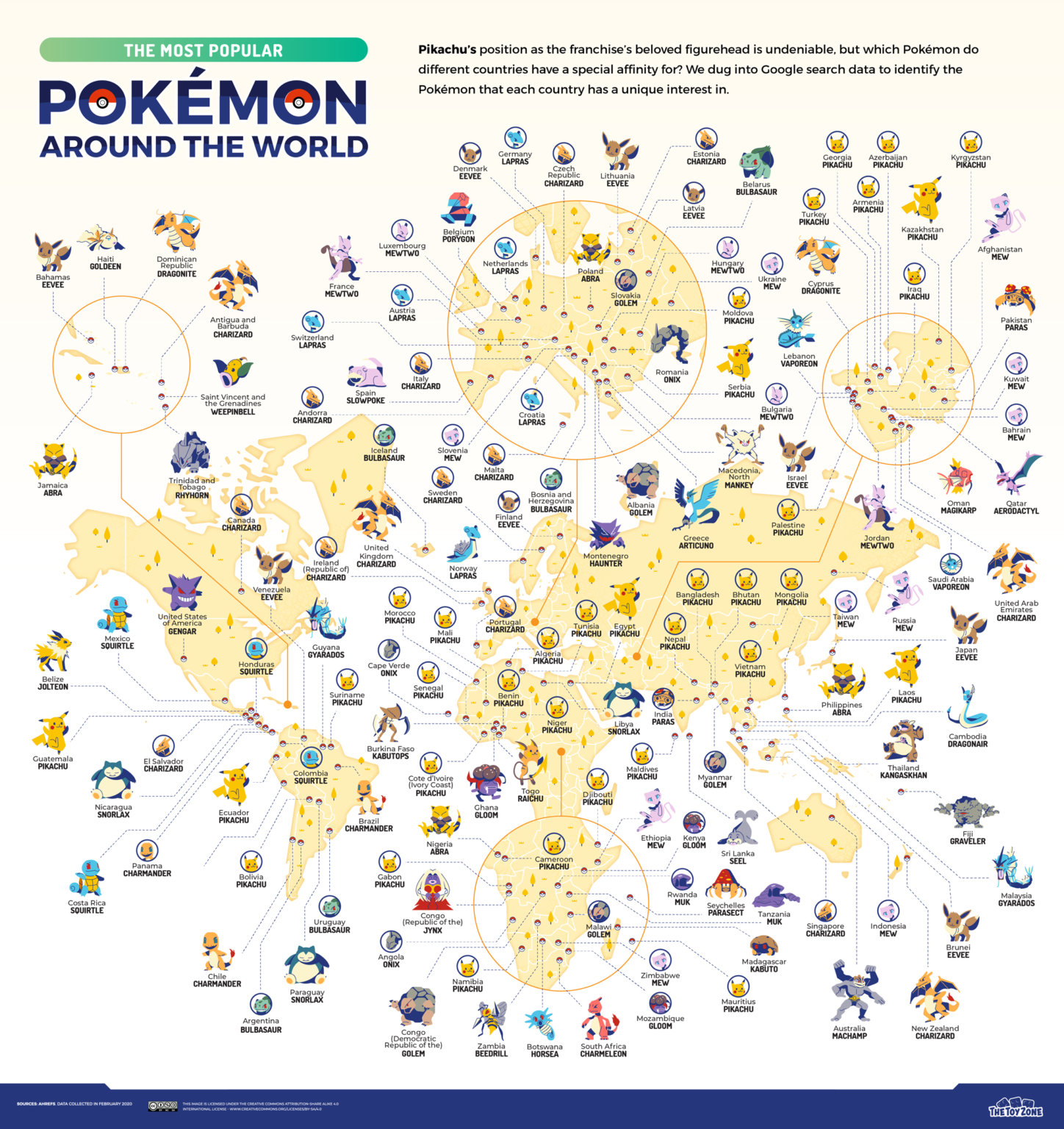 The Most Popular Pokémon Around The World - TheToyZone