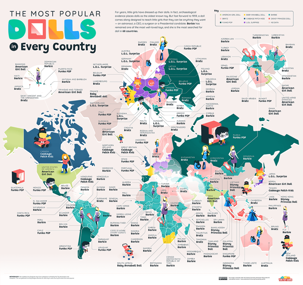 Every Country’s Favorite Toys in 2021, Mapped - TheToyZone