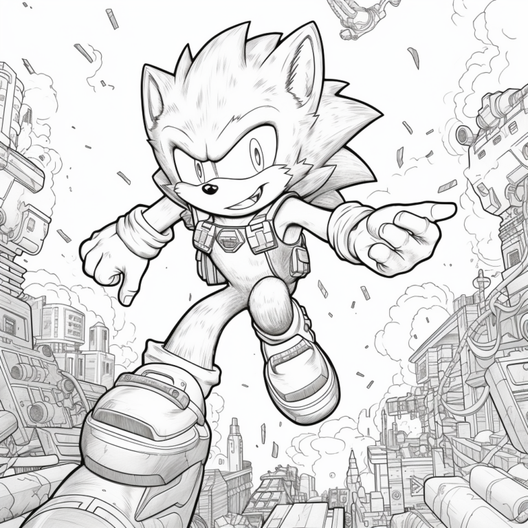 Speed Into Adventure 28 Sonic The Hedgehog Coloring Pages Thetoyzone