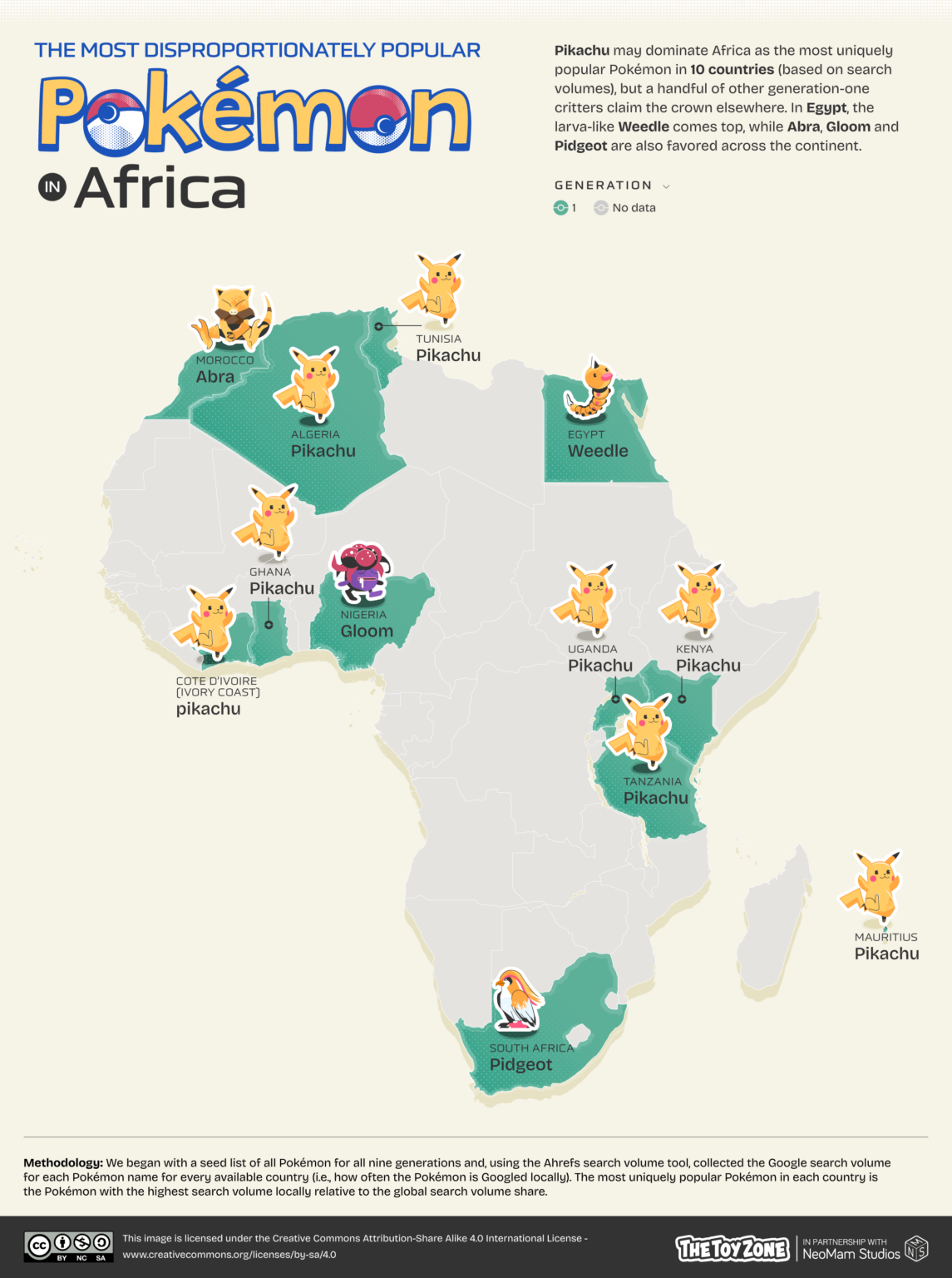 Every Country's Most Popular Pokémon