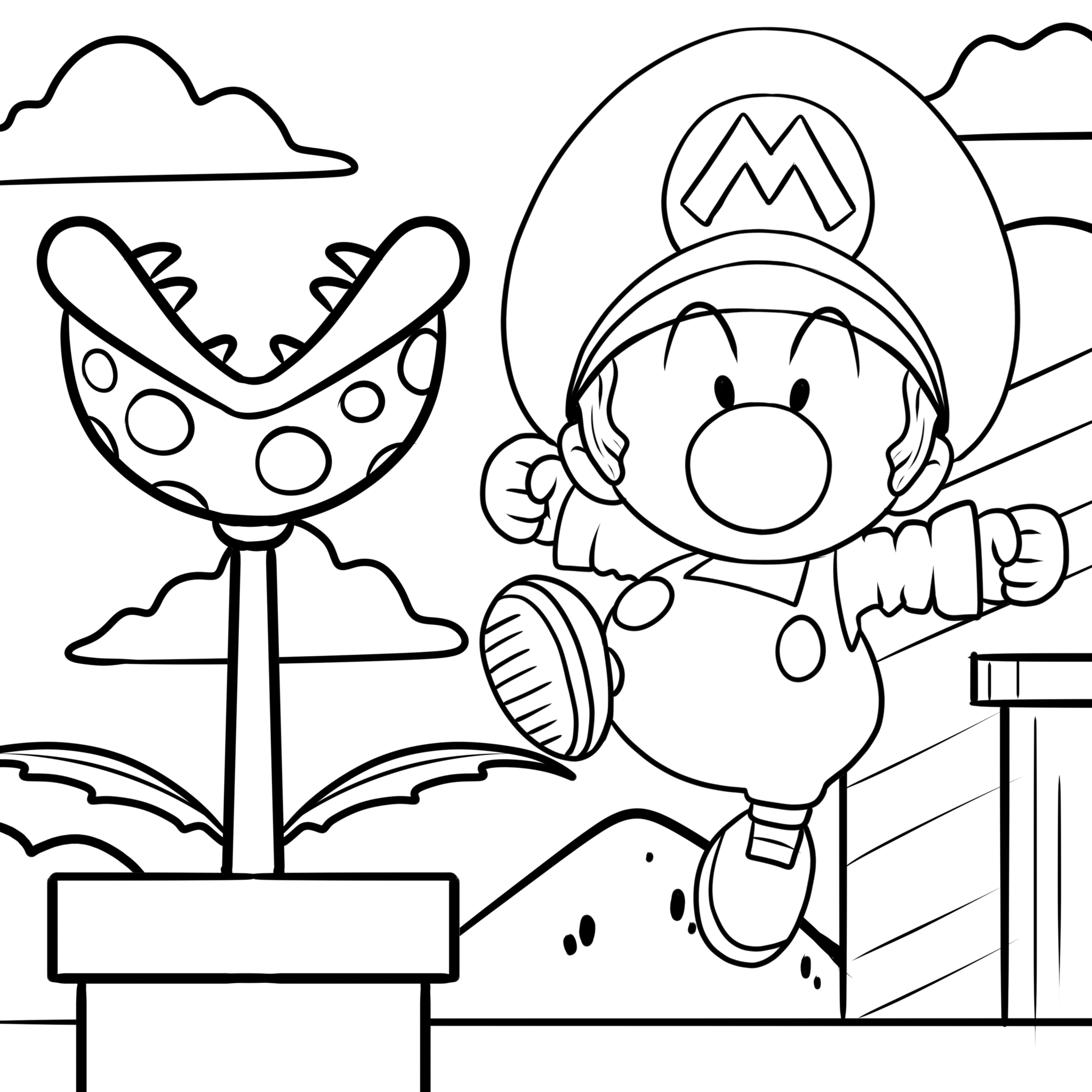 18 Awesome Super Mario Bros Coloring Pages - TheToyZone