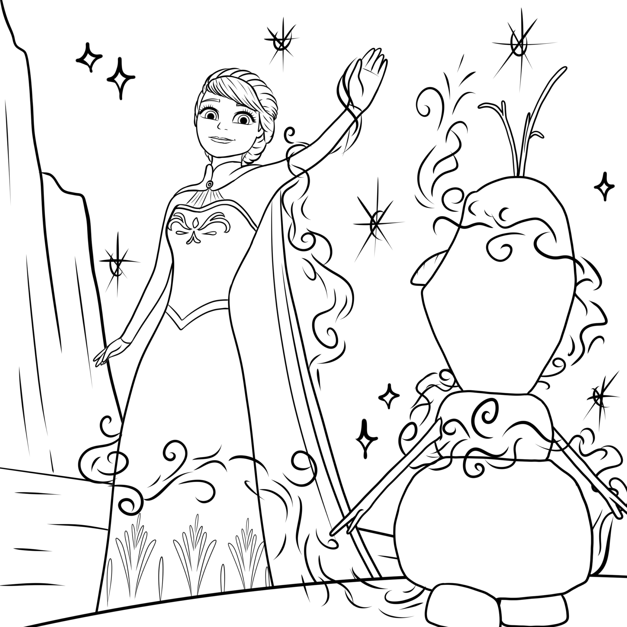 12 Elsa Coloring Pages for Little Frozen Fans - TheToyZone