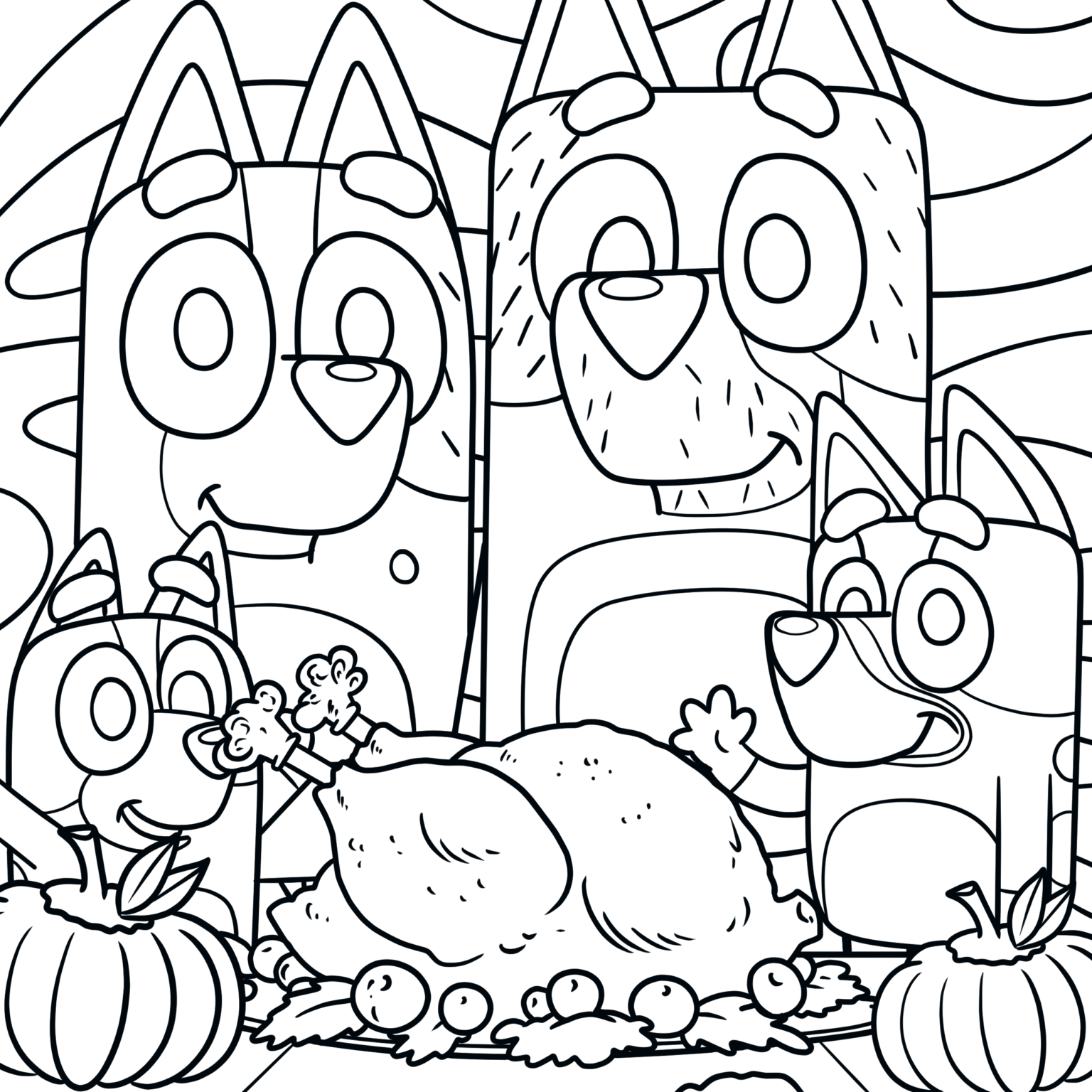 32 Printable Bluey Coloring Pages