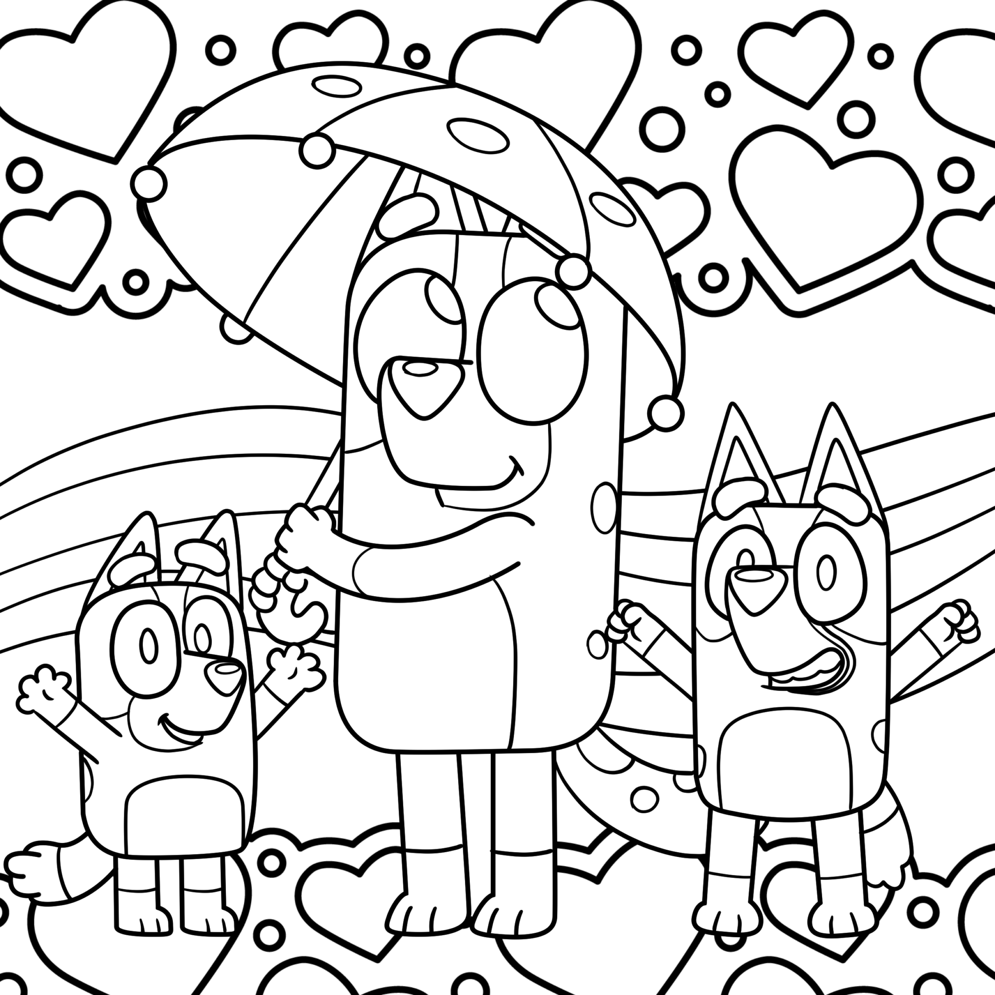 32 Printable Bluey Coloring Pages