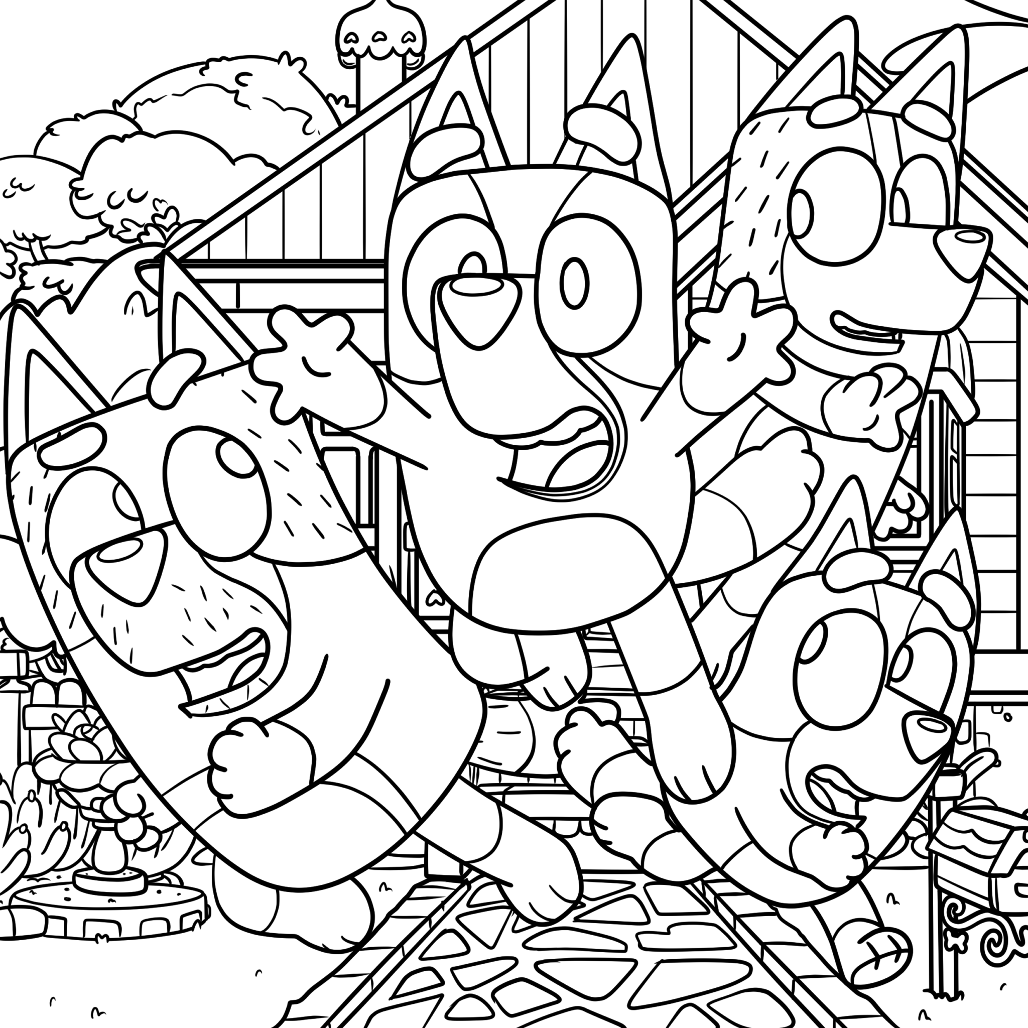 32 Printable Bluey Coloring Pages