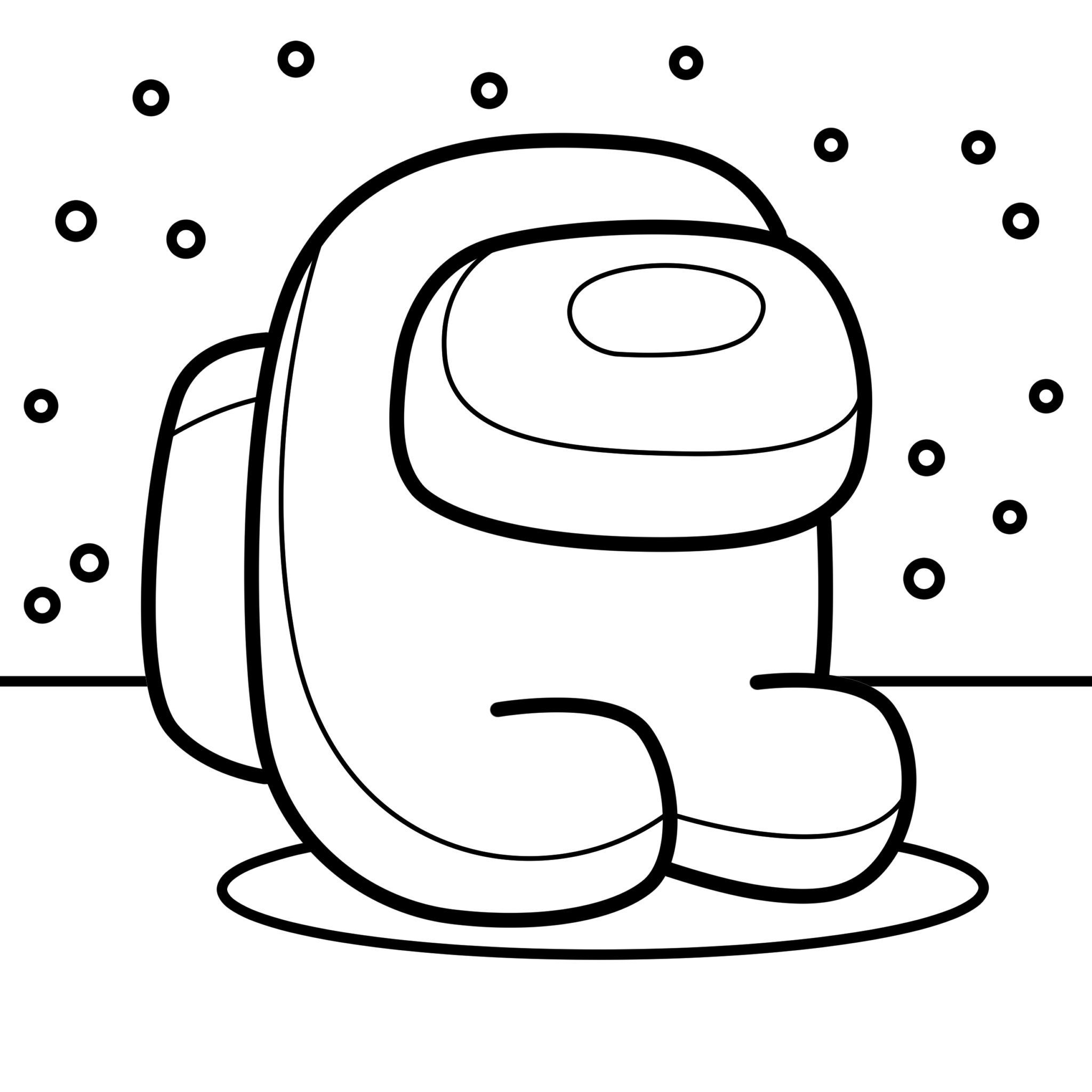 11 Among Us Coloring Pages - [Free and Printable]