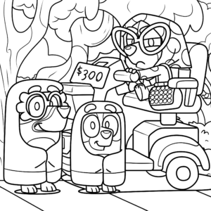 32 Printable Bluey Coloring Pages