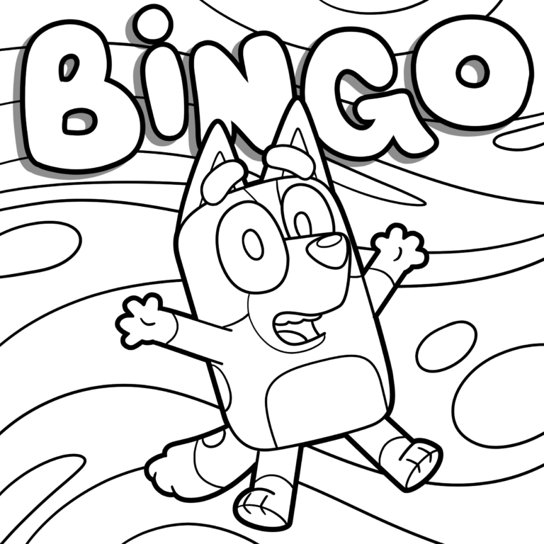32 Printable Bluey Coloring Pages