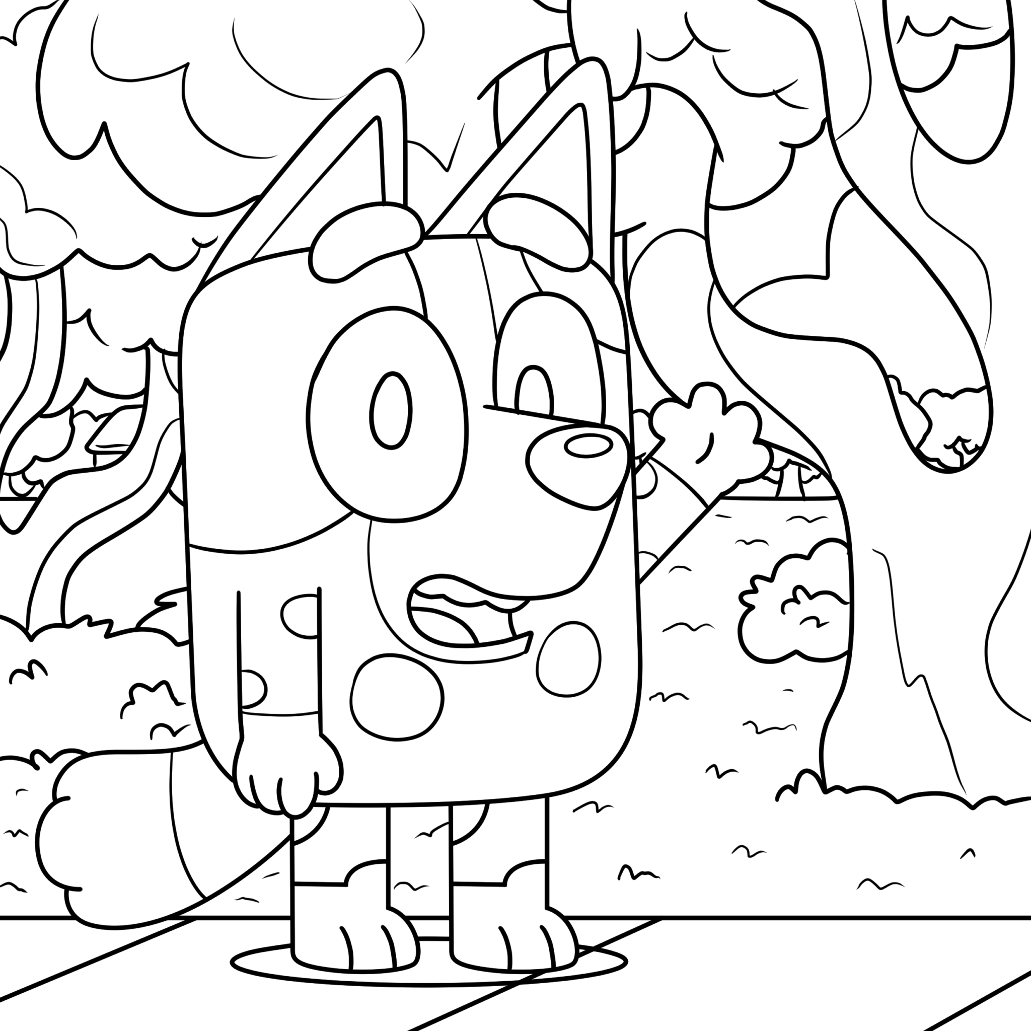 32 Printable Bluey Coloring Pages
