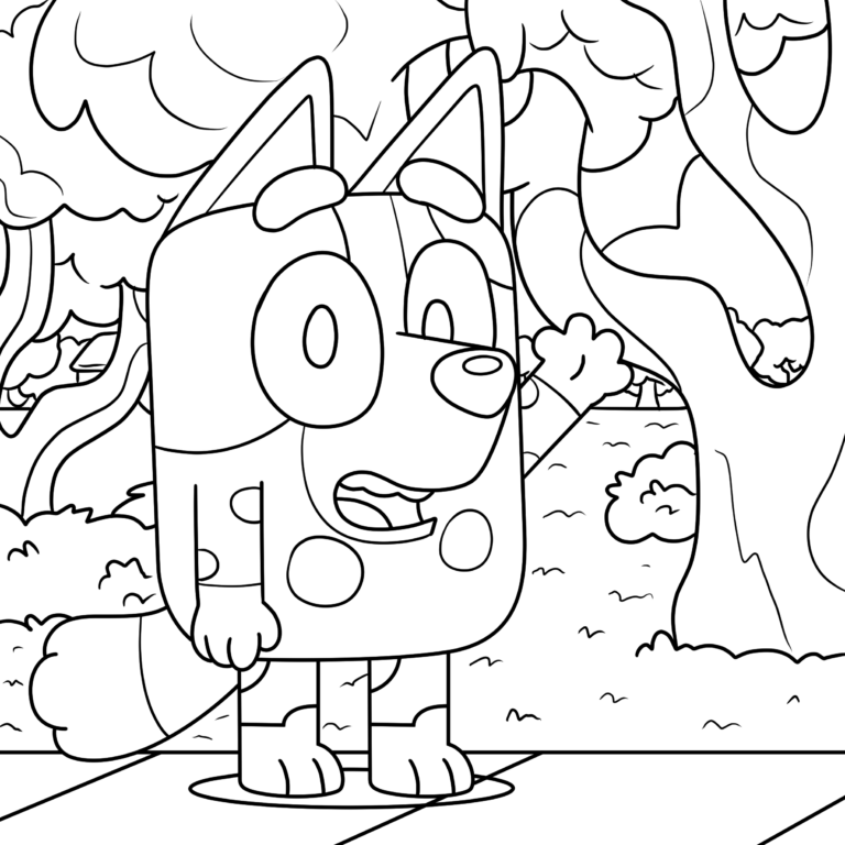 32 Printable Bluey Coloring Pages