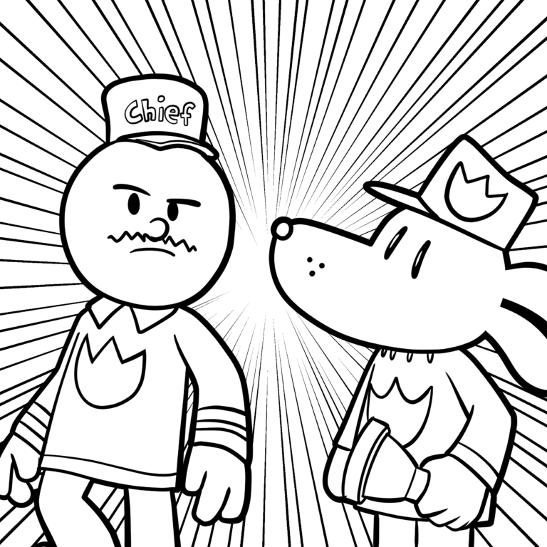 5 Dog Man Coloring Pages - TheToyZone